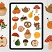 October Autumn Digital Stickers Sheet, Fall Printable Stickers ...