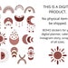 Boho Printable Digital Download Stickers Sheet, PNG, PDF,JPG - Etsy