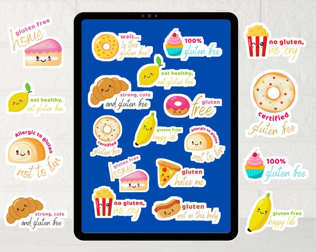 Gluten Free Stickers: Celiac Awareness, Planner & Lunchbox Labels ...