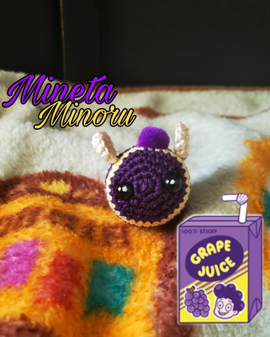 Minoru Mineta grape Juice BNHA/MHA Amigurumi Bee - Etsy
