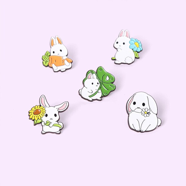 Rabbit Pin - Etsy
