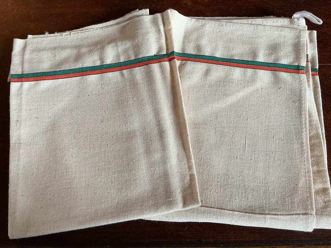 Superb Vintage French Striped Cotton Torchon.2 Available. - Etsy