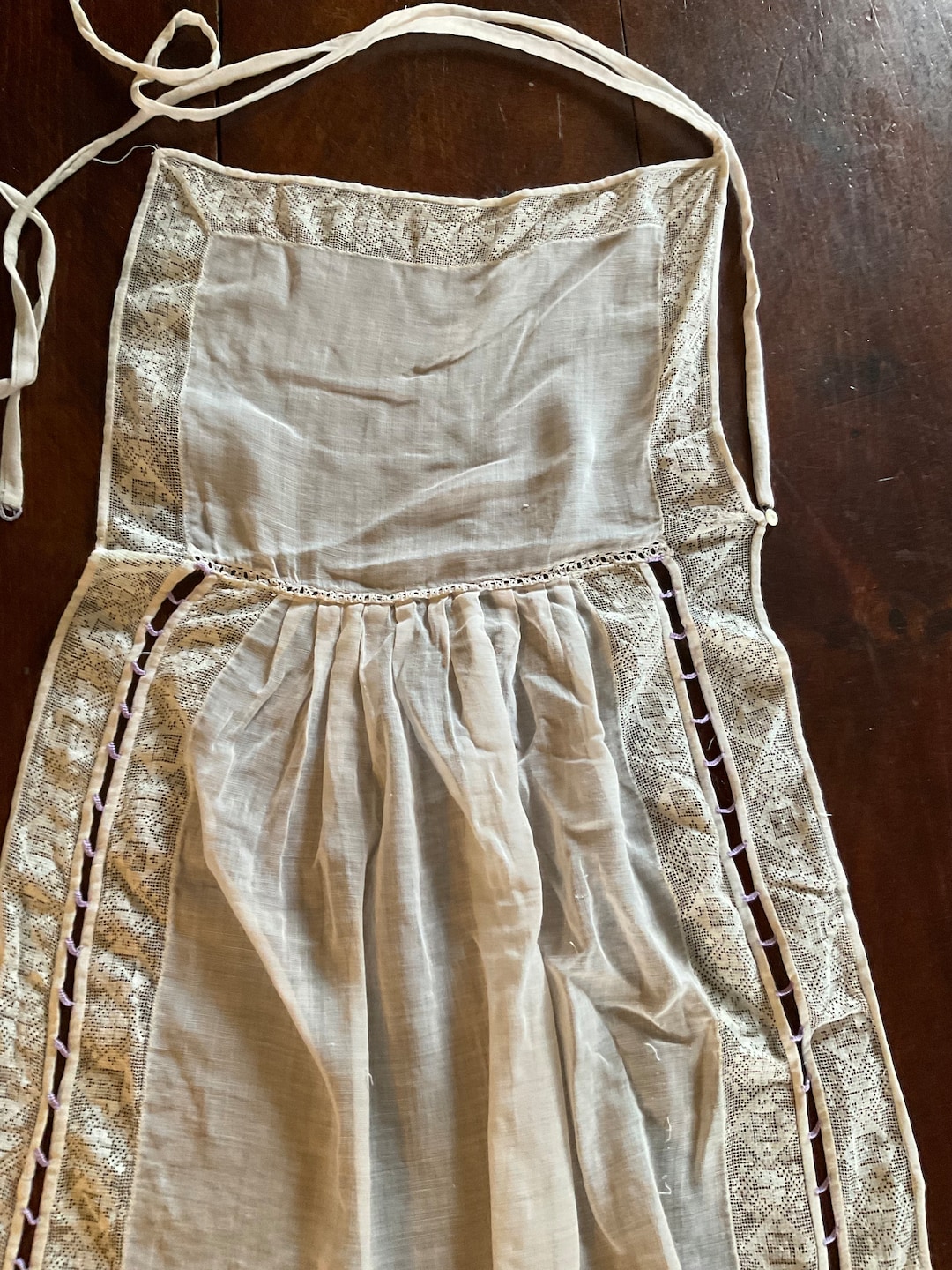 Antique French Victorian Girls Lawn Cotton Pinafore Dress - Etsy