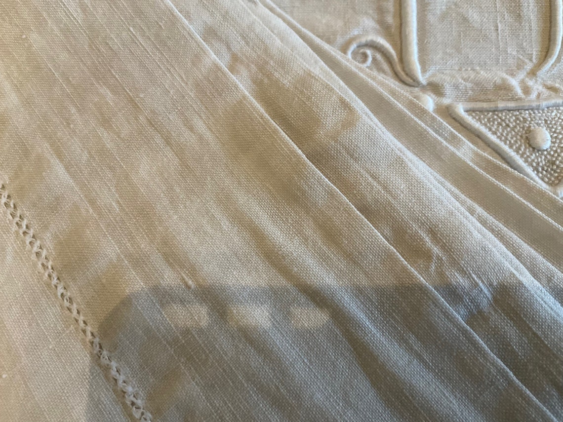 Fantastic Antique French Art Deco Linen Monogrammed Dowry Sheet - Etsy