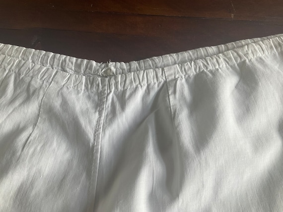Antique french pure white cotton bloomers - Gem
