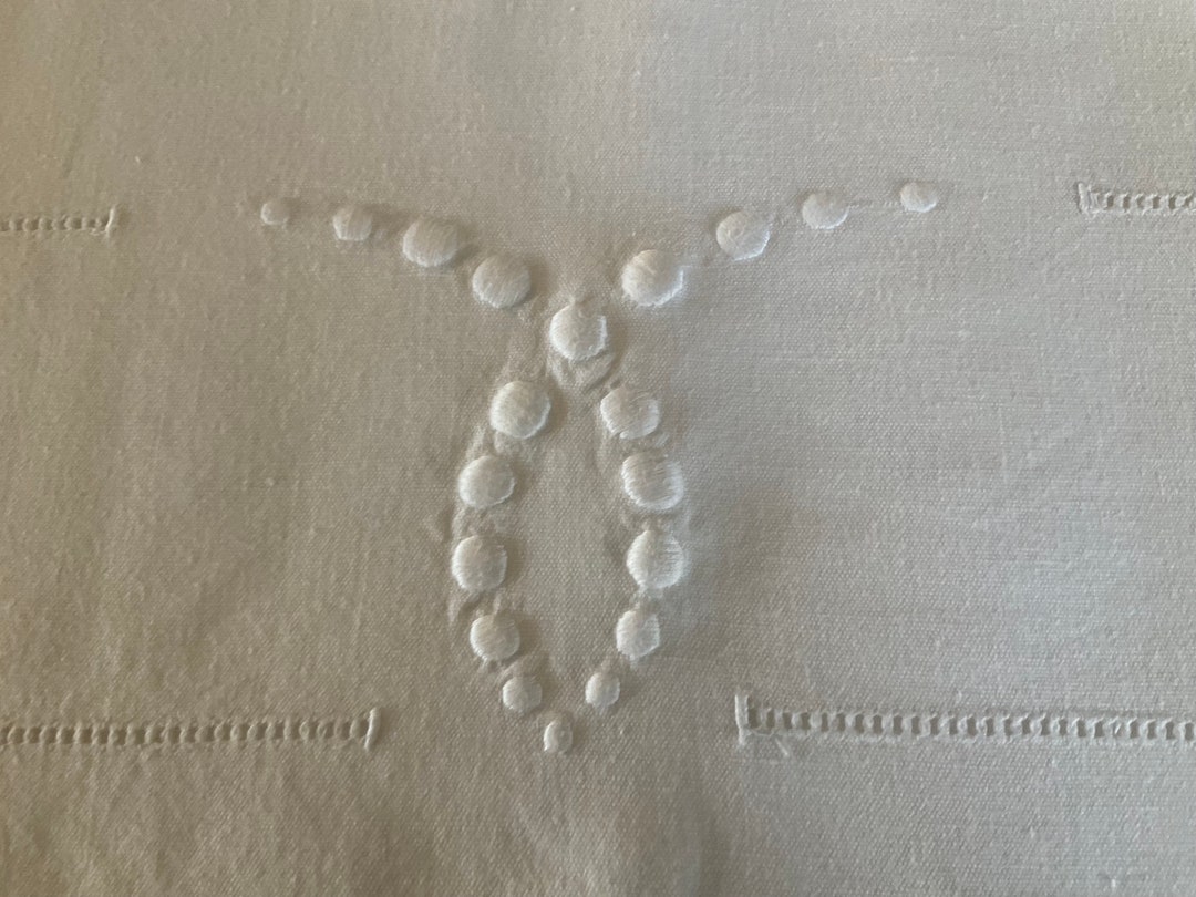 Antique French Large Metis Linen Decorative Embroidered Dowry Sheet - Etsy