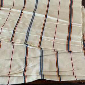 Superb Vintage French Striped ‘fil De Lin’/linen Torchon Fabric Bolt ...