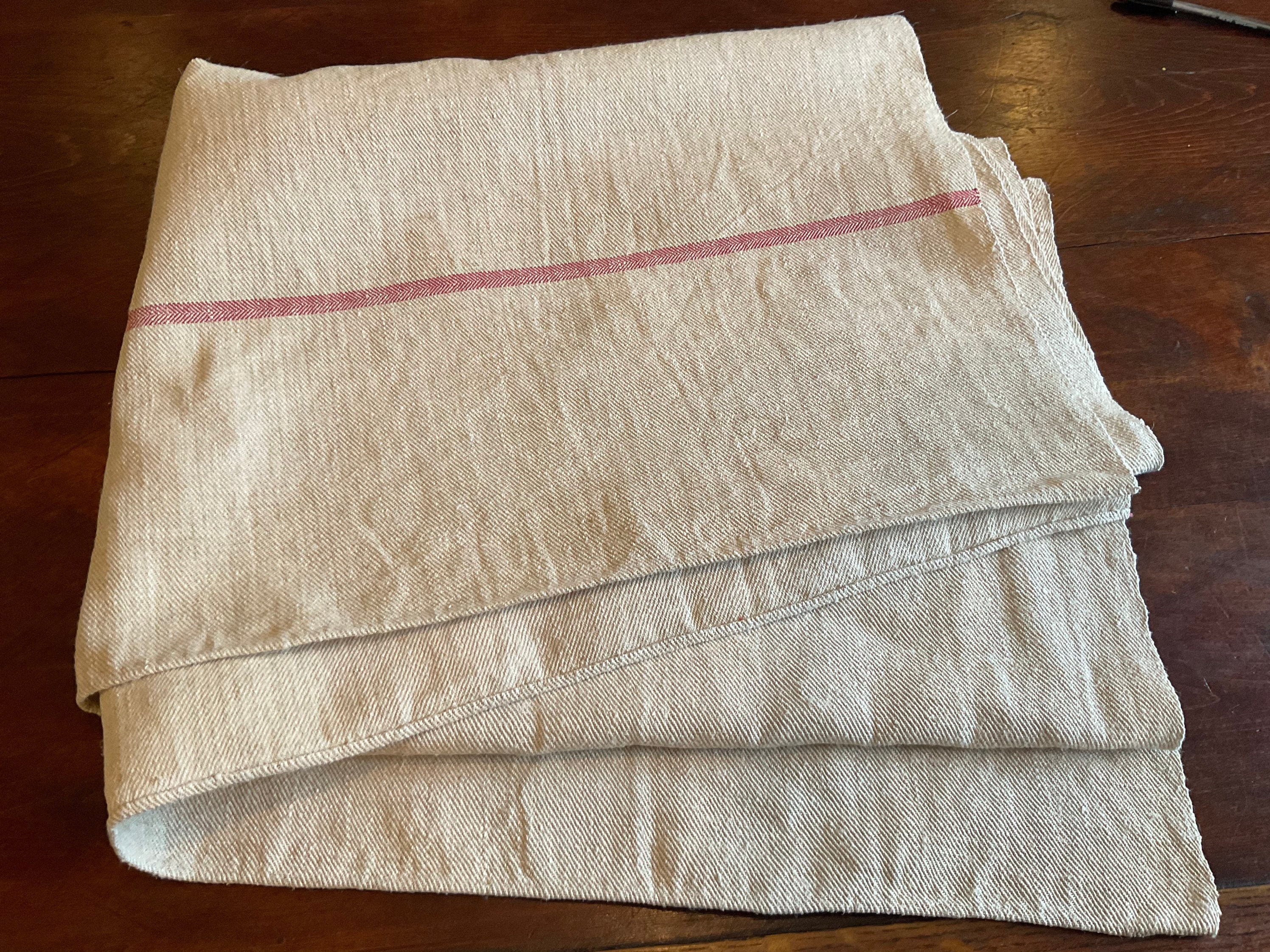 Antique French Hemp Chanvre Linen Striped Tablecloth/ Material - Etsy