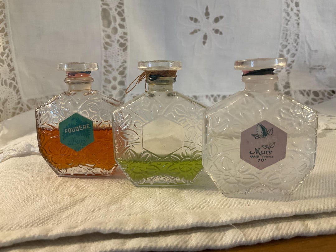Three Vintage Perfume Bottle 1920’s Mury, Paris, France. - Etsy