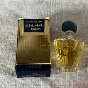 Vintage Guerlain Shalimar 1983 Miniature Eau De Toilette Parfum Bottle ...