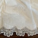 Vintage French Large Metis Linen Hand Embroidered Monogram Dowry Sheet ...