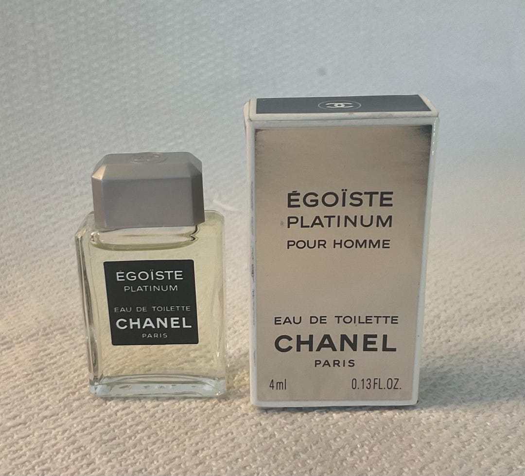 Vintage Chanel EGOISTE Platinum Miniature Edt in Original Box 4ml. Rare ...