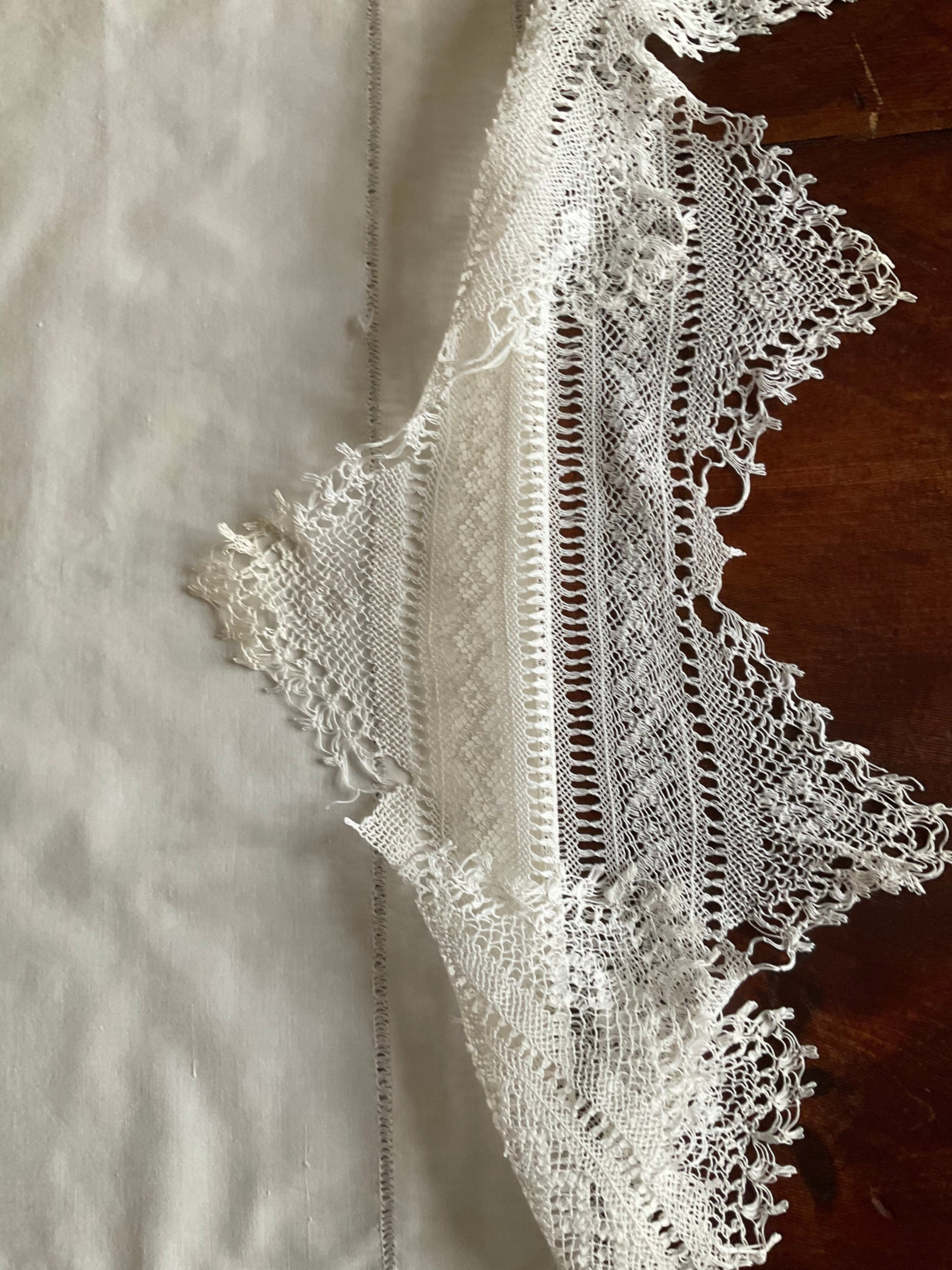 Antique French Handmade Lace Pillowcase - Etsy