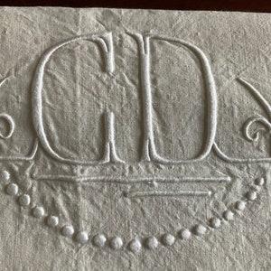 Vintage French Metis Linen Monogrammed Dowry Sheet - Etsy