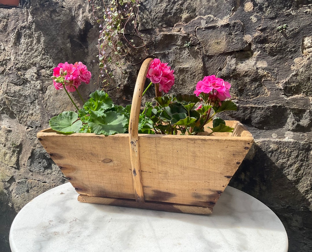 Vintage French Rustic Wooden Trug Just Fabulous - Etsy UK