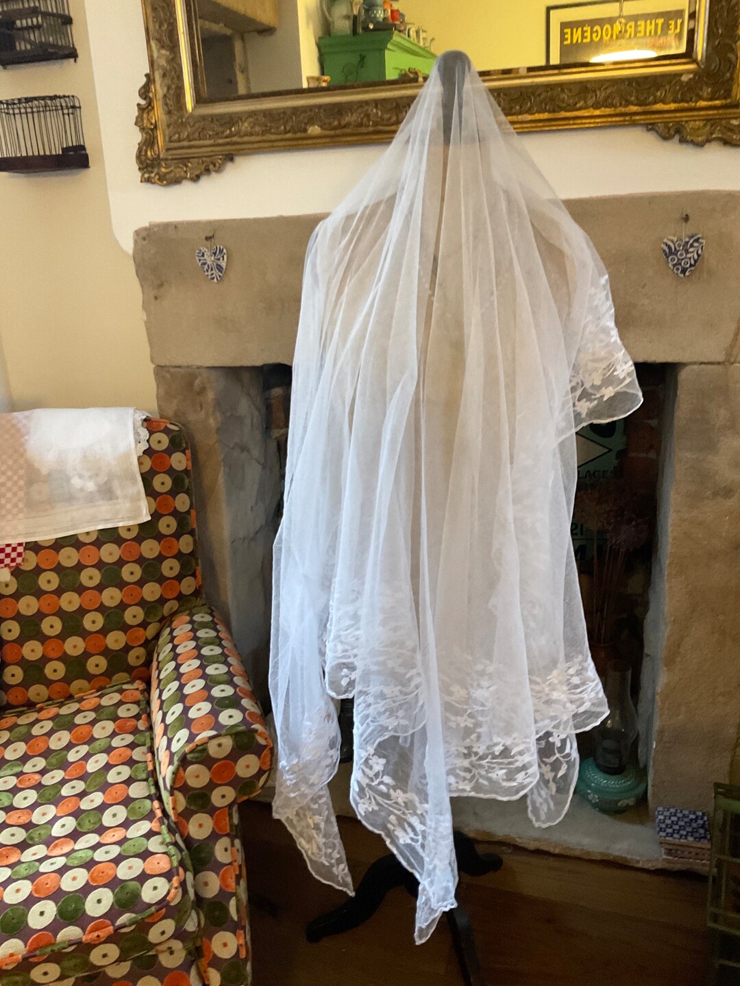 A Stunning Vintage French Lace Wedding Veil - Etsy