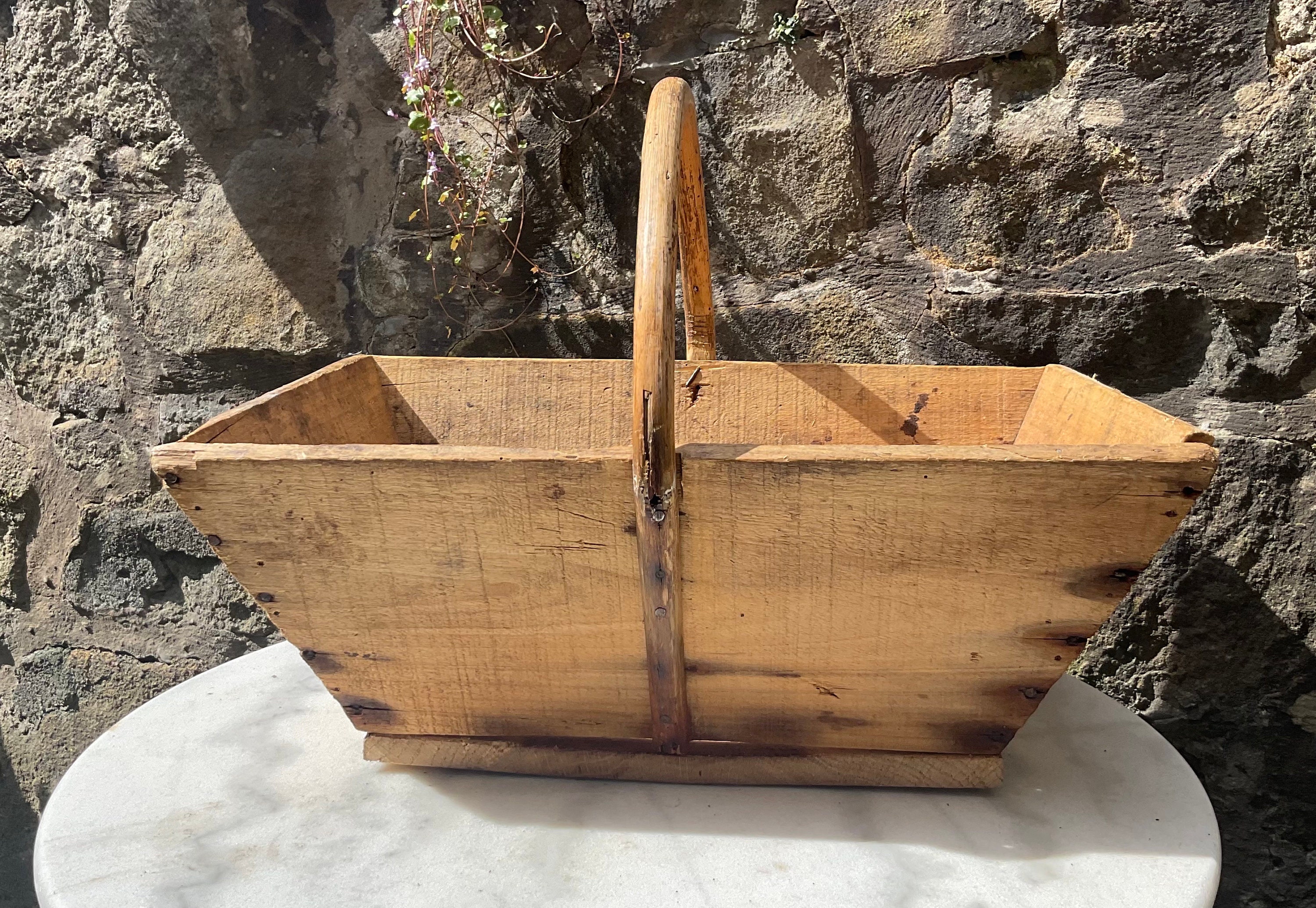 Vintage French Rustic Wooden Trug Just Fabulous - Etsy UK