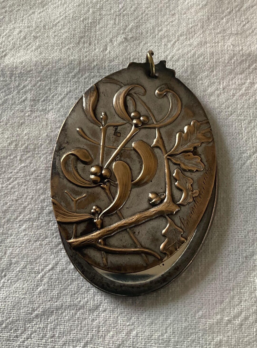 Antique French Chatelaine Pendant Mirror - Etsy