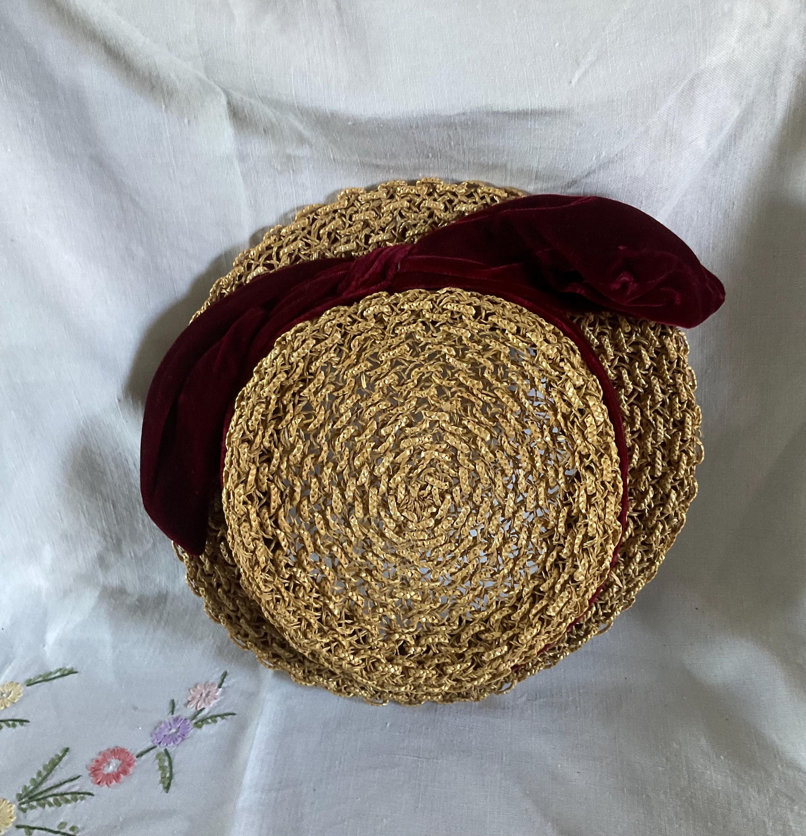 Fantastic Original Antique Early 1900”s Women’s Straw Hat - Etsy