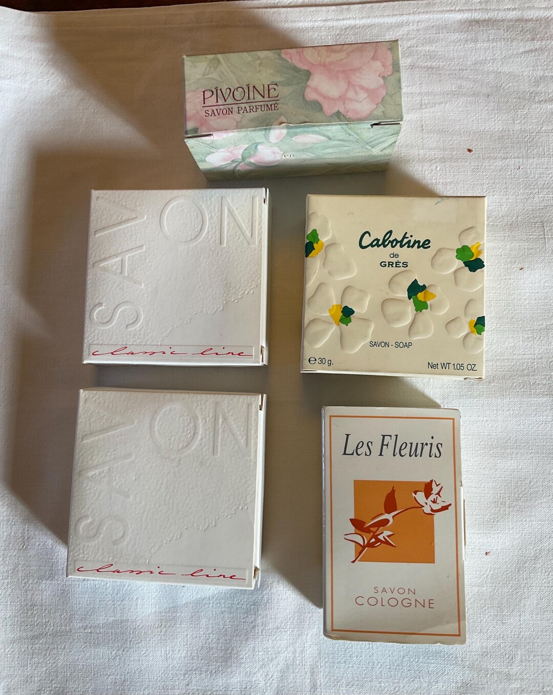 Five Vintage French Large Bars of Boxed Soaps. - Etsy