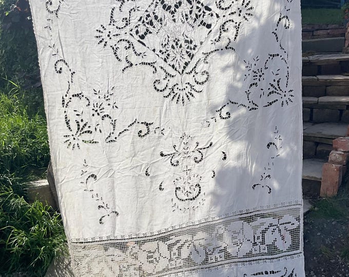 Stunning Antique French Cotton Lacework Large Curtain Panel - Etsy