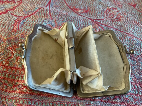 Antique french first communion small coin purse - Gem