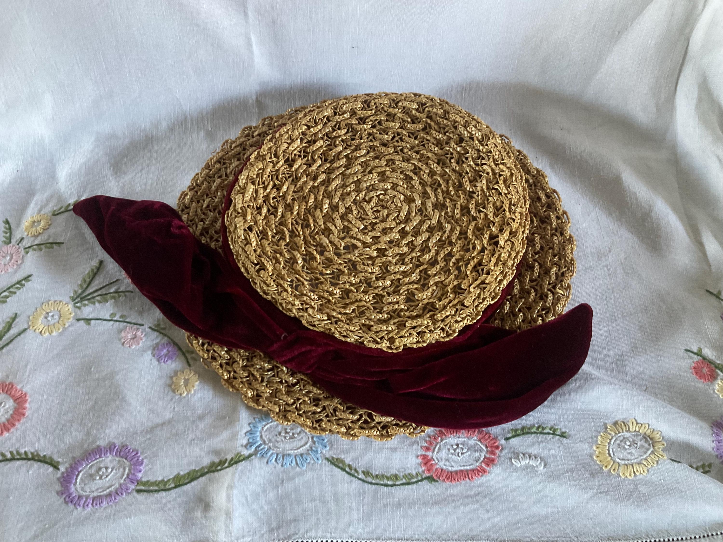 Fantastic Original Antique Early 1900”s Women’s Straw Hat - Etsy