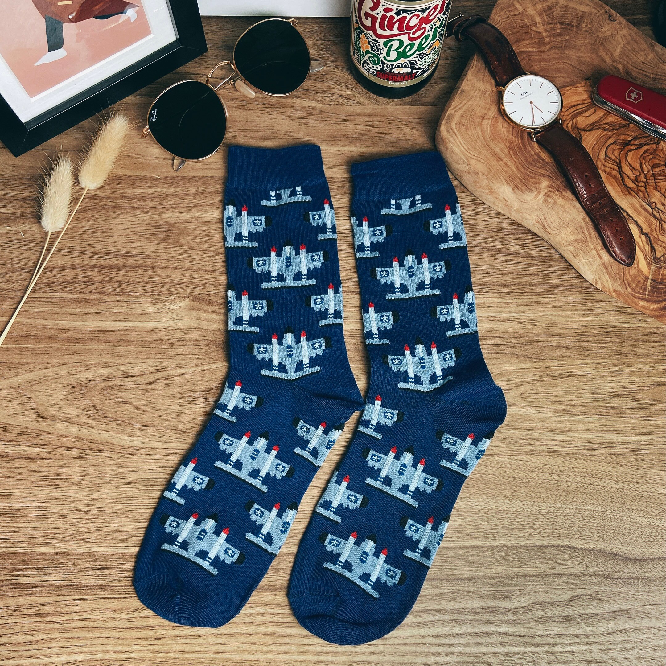 Airplane Socks Pilot Captain Plane Lover Groomsmen Socks Mens | Etsy UK