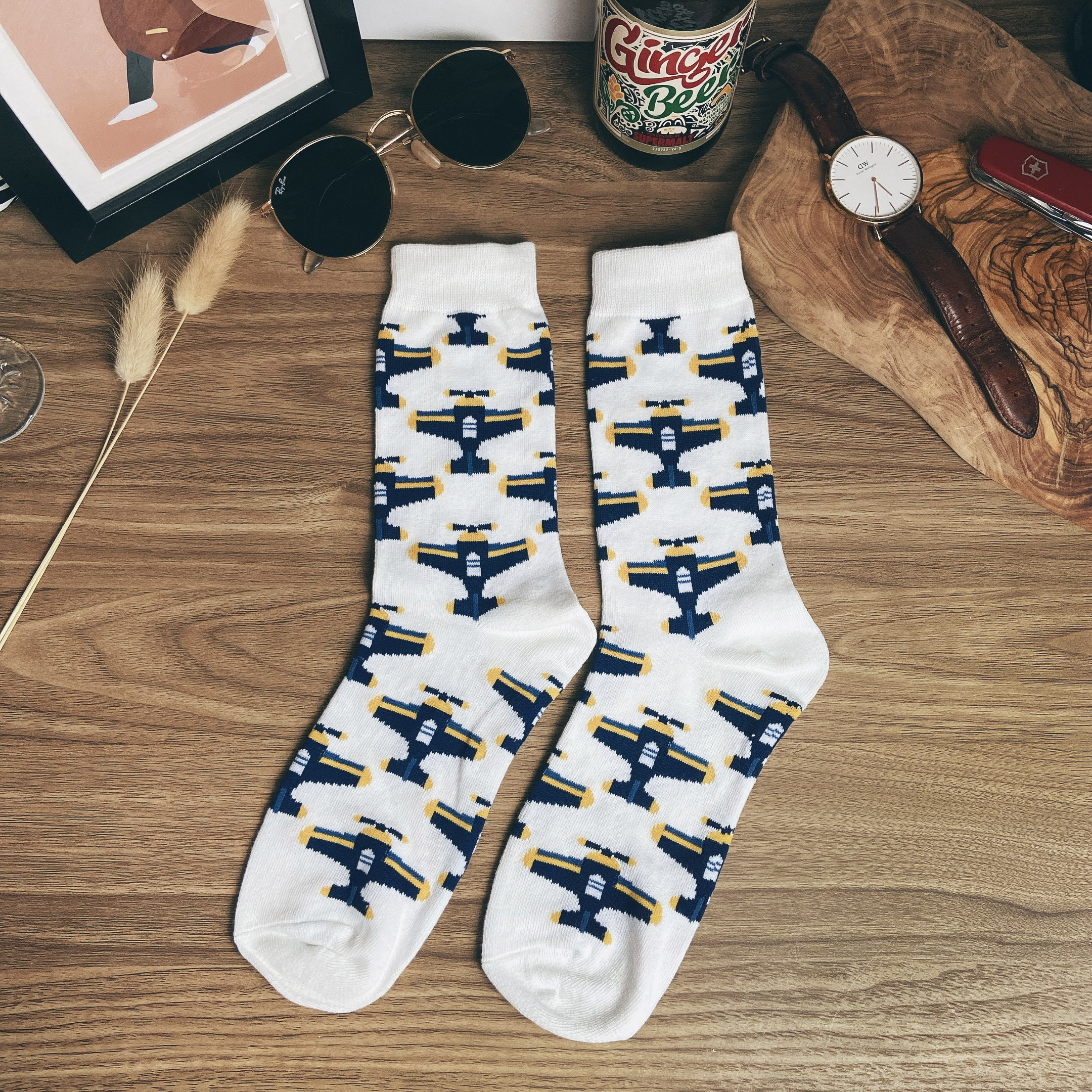 Airplane Socks Pilot Captain Plane Lover Groomsmen Socks Mens | Etsy UK