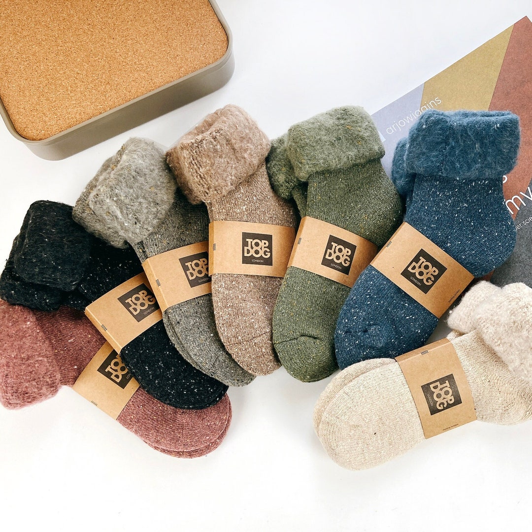 Winter Wool Socks: Cosy Fur, Cashmere Feel Bed Socks - Etsy UK