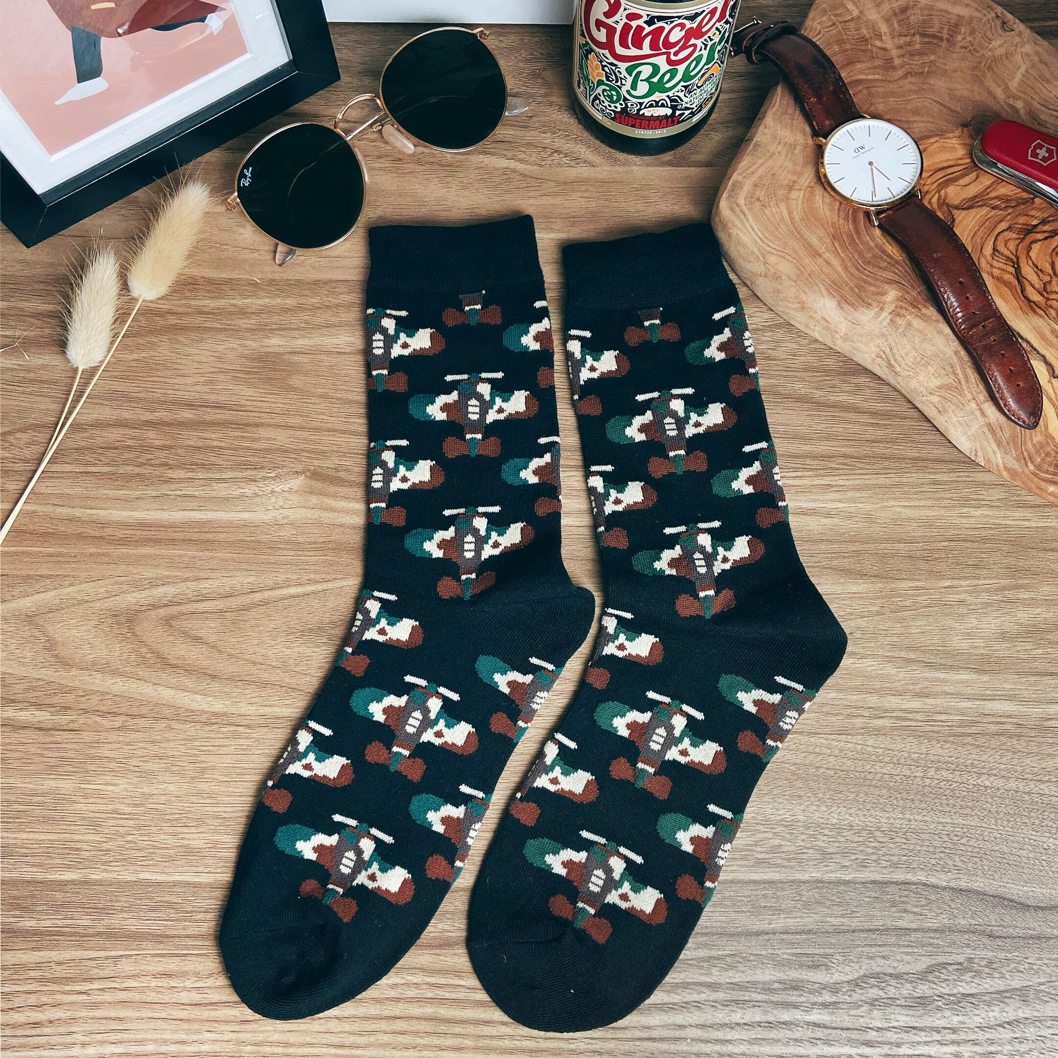 Airplane Socks Pilot Captain Plane Lover Groomsmen Socks Mens - Etsy UK