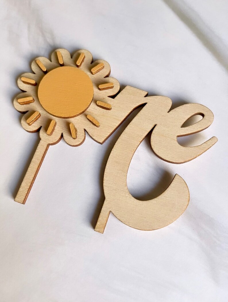 One Sun Cake Topper, 1st Birthday, One Year Around the Sun Cake Topper ...