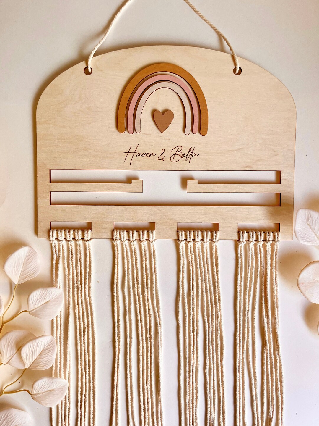 Boho Bow Hanger/rainbow Bow Hanger/bow Storage Hanger/hair Clip Storage ...