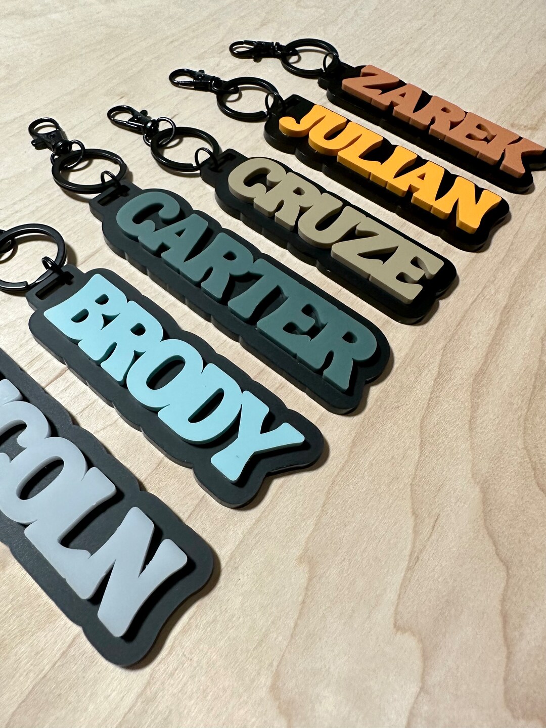 Retro Backpack Tag, Matte Acrylic Keychain, Boy Keychains, Dark Neutral ...