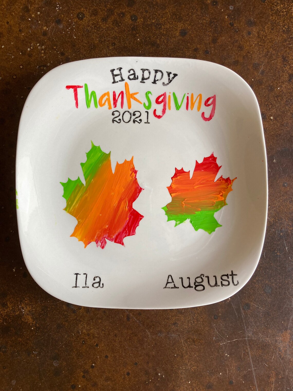 Custom Turkey Footprint Plate Kit - Etsy