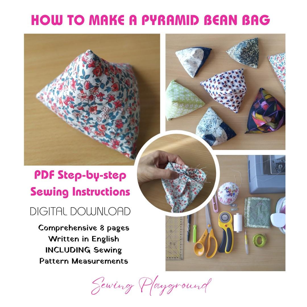 PDF Sewing Instructions for the Pyramid Bean Bag, Comprehensive Sewing ...