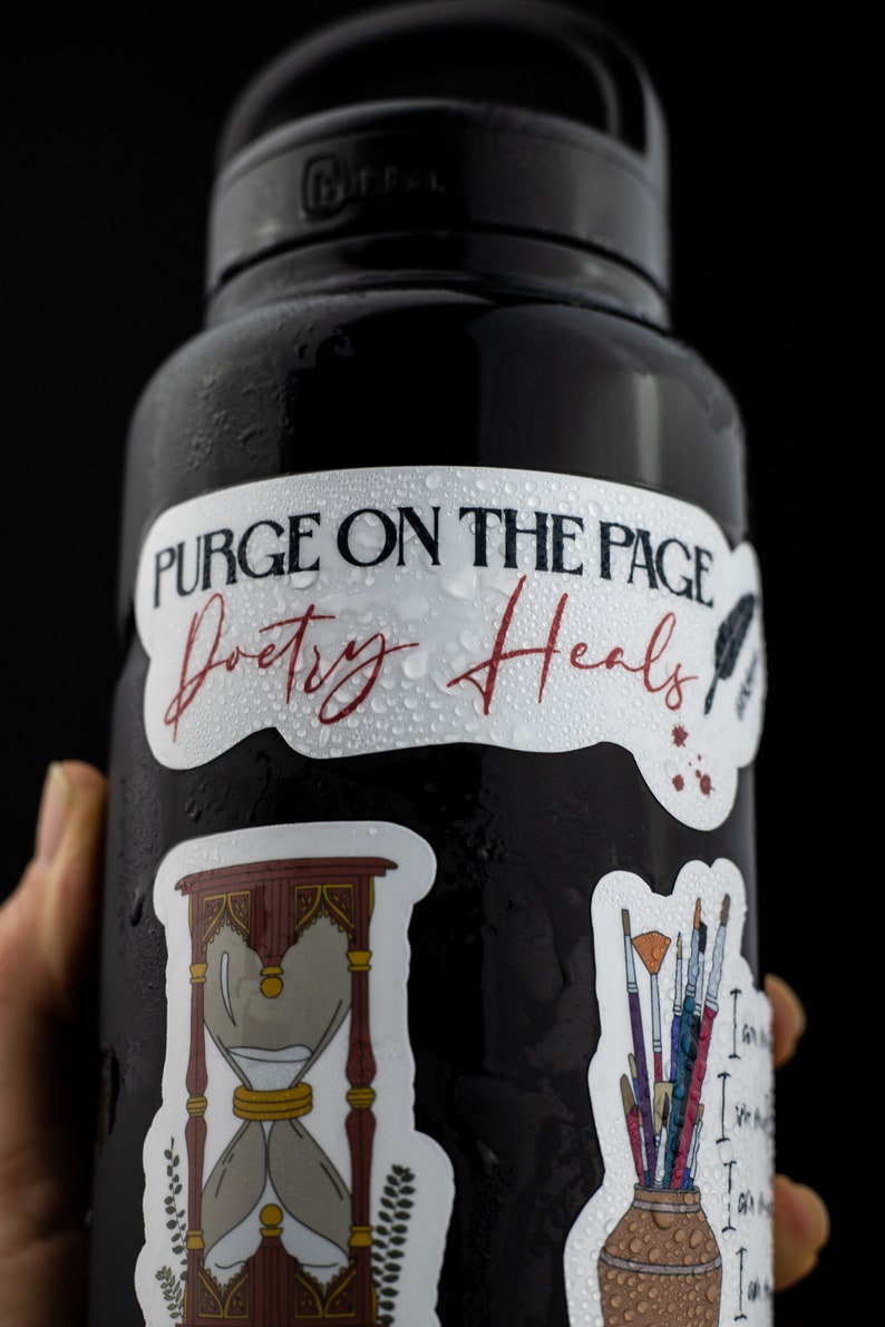 Poetry Heals Quote Sticker Poem Sticker Vinyl Sticker - Etsy