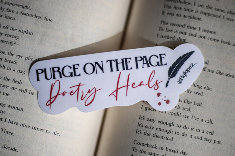 Poetry Heals Quote Sticker Poem Sticker Vinyl Sticker - Etsy