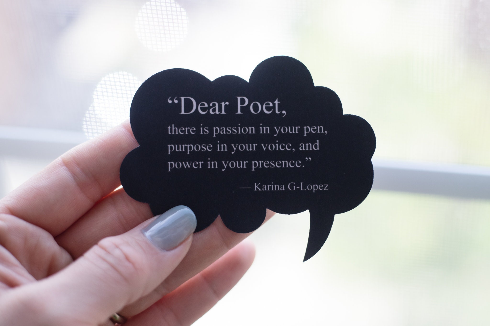 Dear Poet Quote Sticker Inspirational Writing Poetry Sticker Laptop ...
