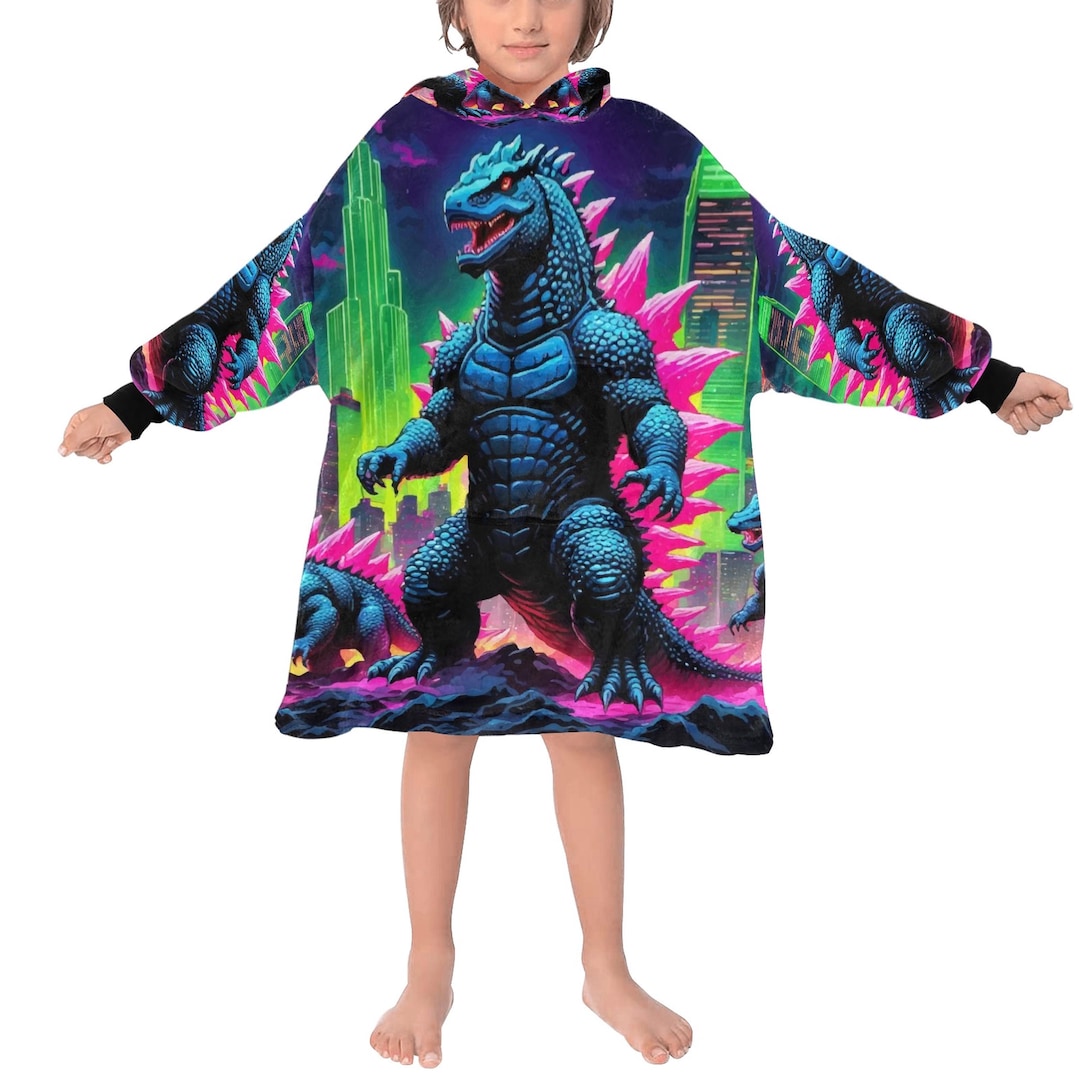 Kids Blanket Hoodie Godzilla Gojira Kaiju Blankets Art Comics Retro ...
