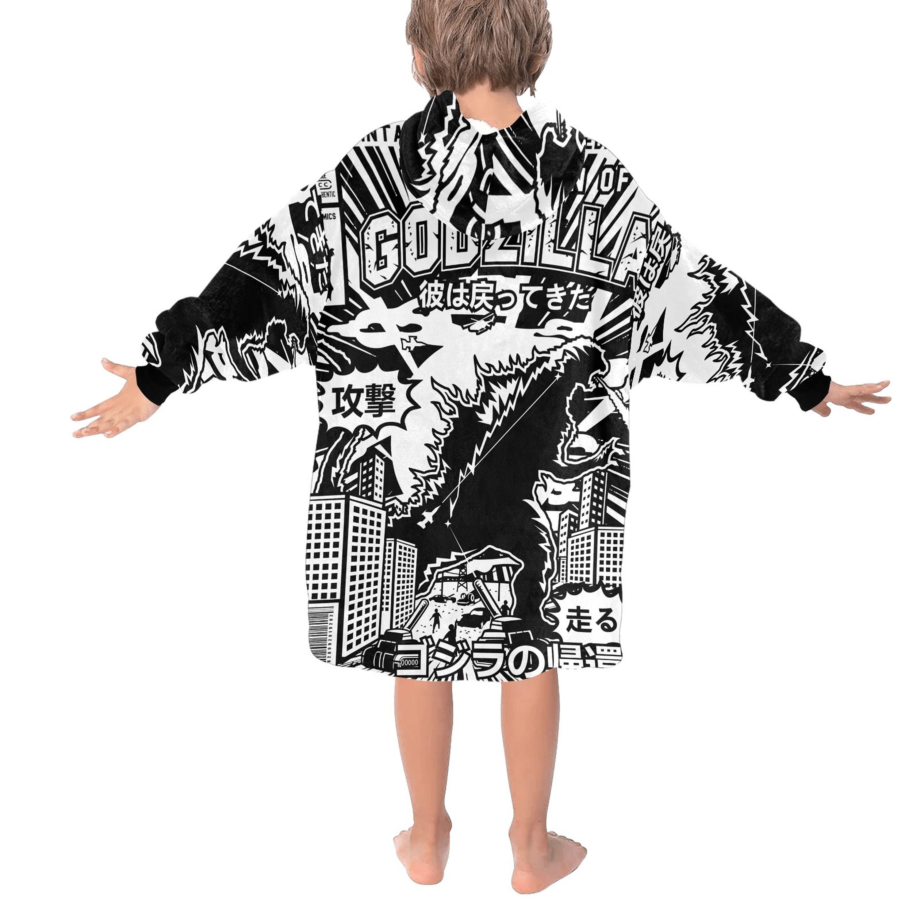 Kids Blanket Hoodie Godzilla Gojira Kaiju - Etsy