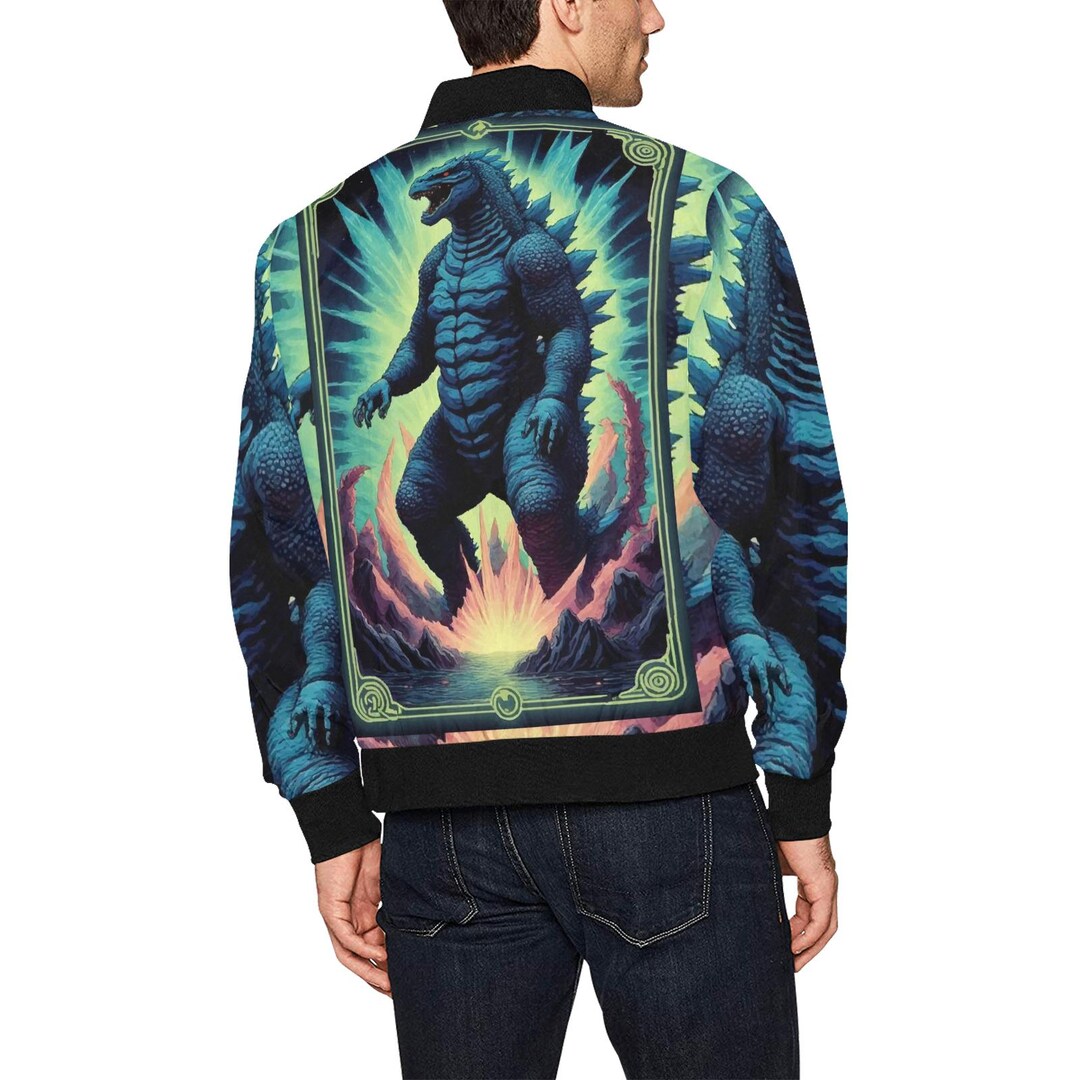 Bomber Jacket With Pockets Monster Jacket Godzilla Gojira Kaiju Comics ...