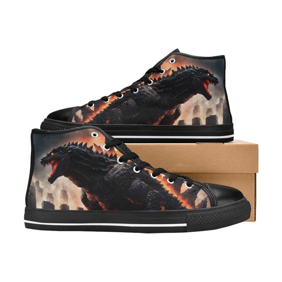 Godzilla Kids Shoes Godzilla Shoes Gojira Shoes Kaiju Sneakers - Etsy