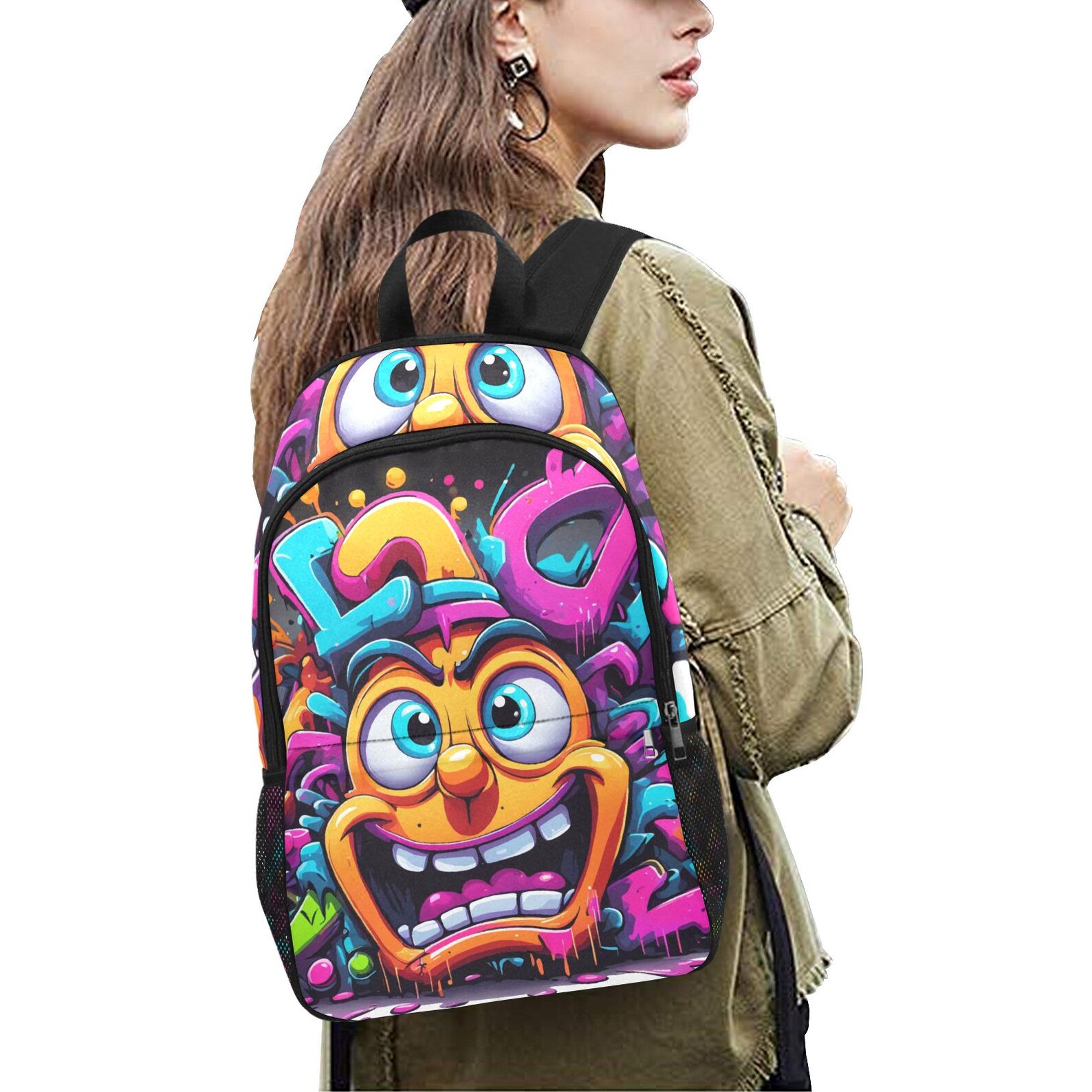Backpack School Backpack With Handbag Bag Cartoon Graffiti Bags Art - Etsy