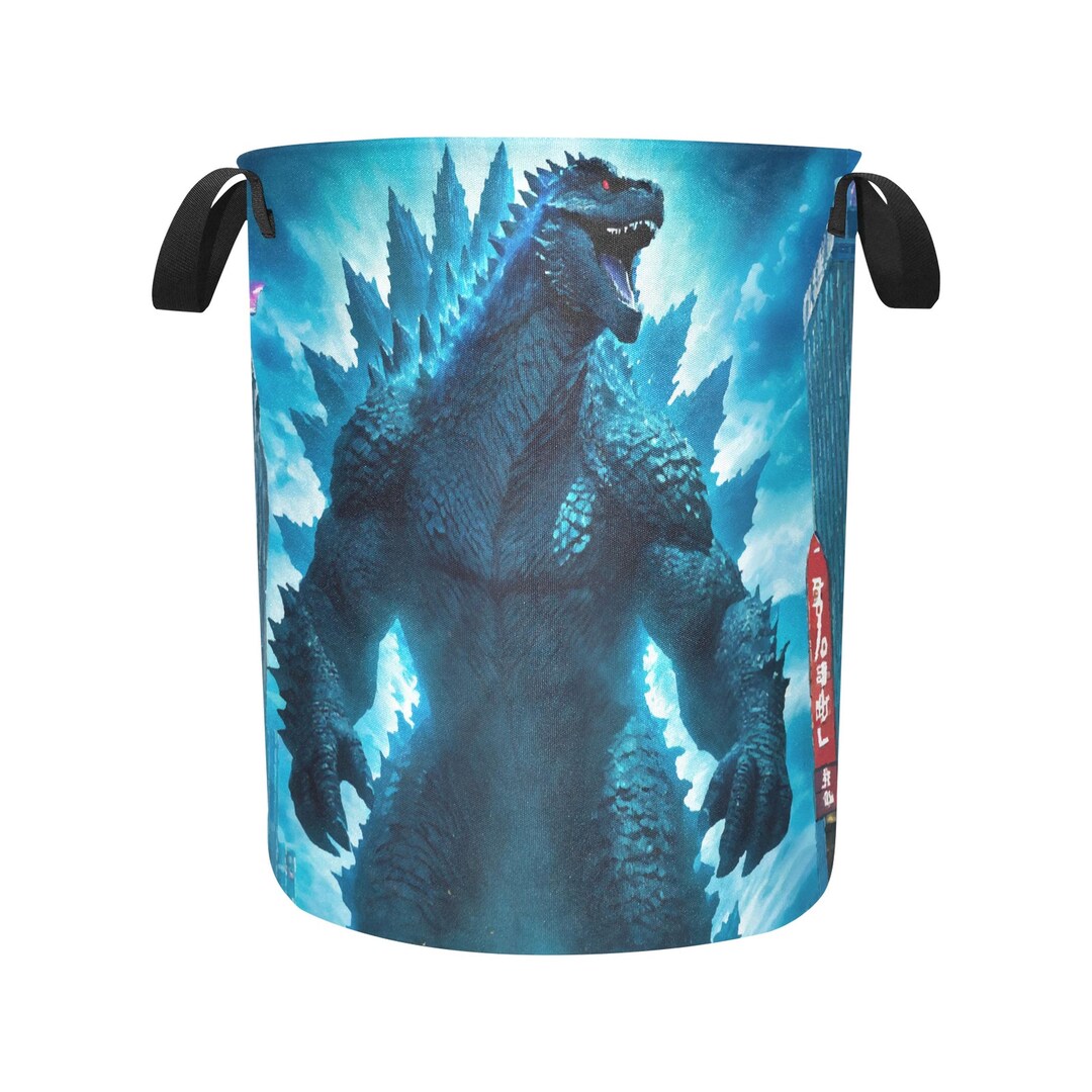Laundry Basket Laundry Hamper Basket Comics Vintage Art Godzilla Cartoon Retro Monster Gojira ...