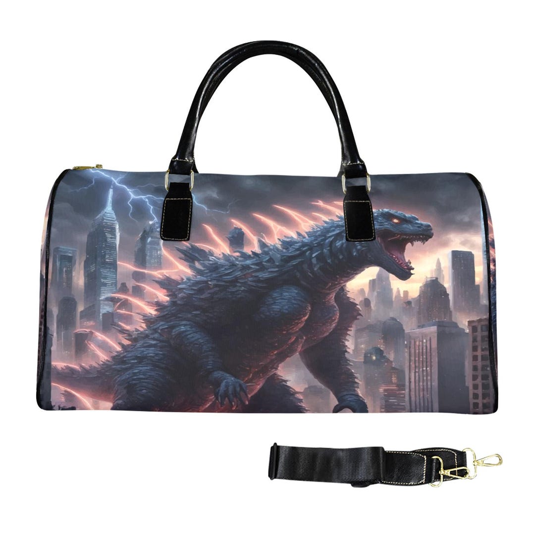 Godzilla Backpack Travel Bag Godzilla Bag Gojira Kauju Art - Etsy