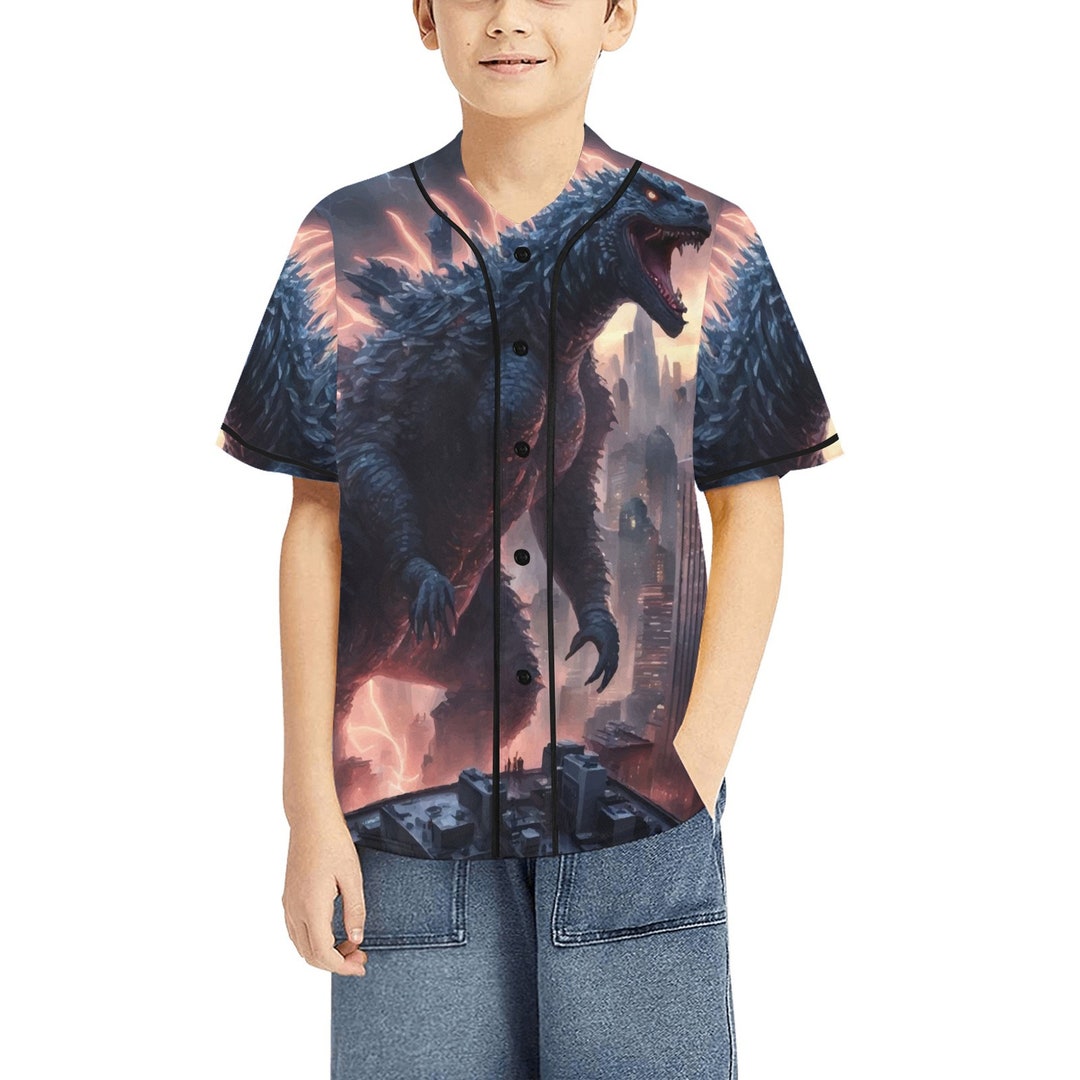 Kid's Baseball Jersey Godzilla Kaiju Gojira - Etsy Canada