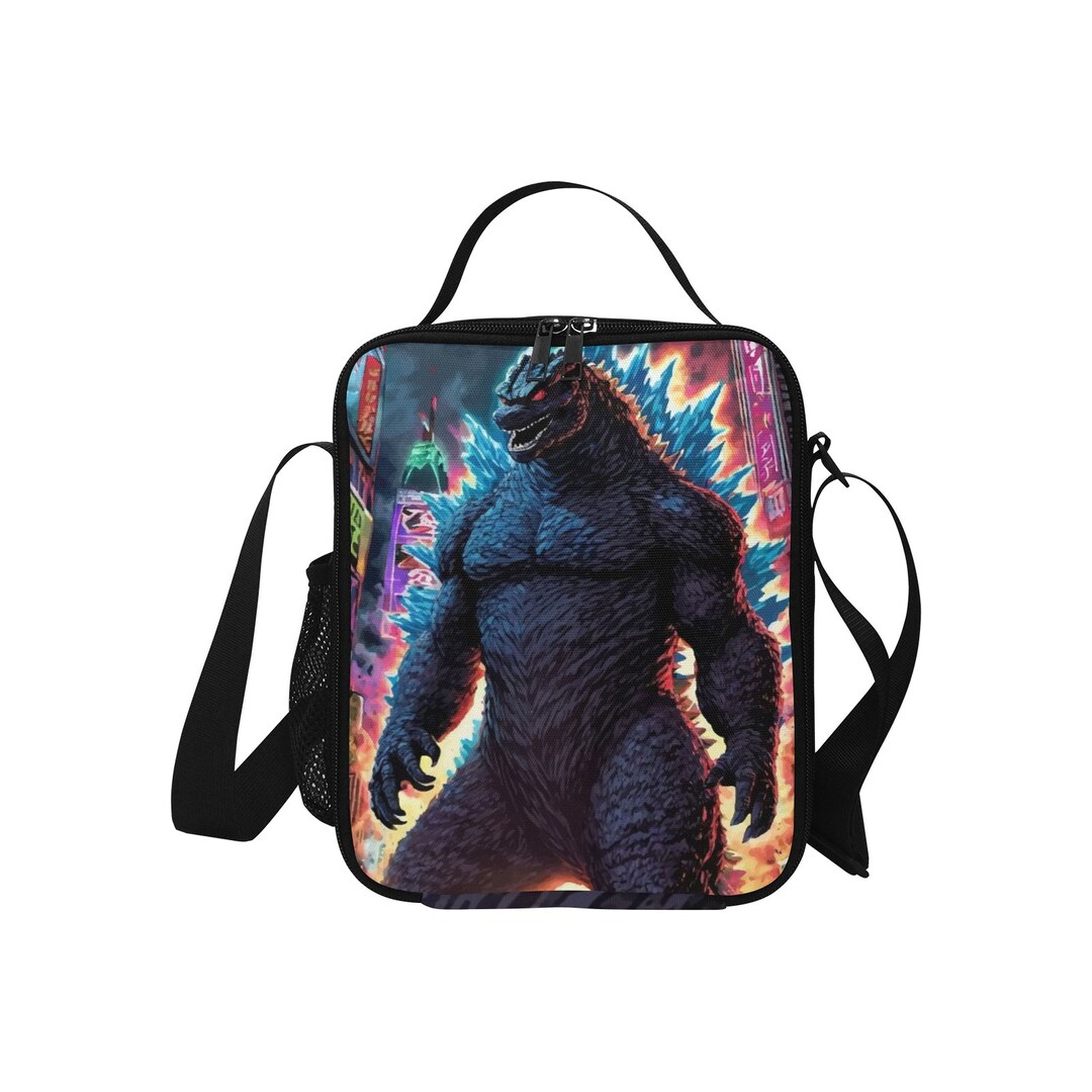 Insulated Lunch Box for Kids Godzilla Gojira Kaiju Art Neon Monster - Etsy