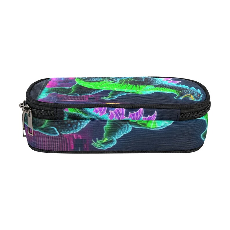 Pencil Case Godzilla Gojira Kaiju Comics Cartoon Monster Retro Art Neon ...