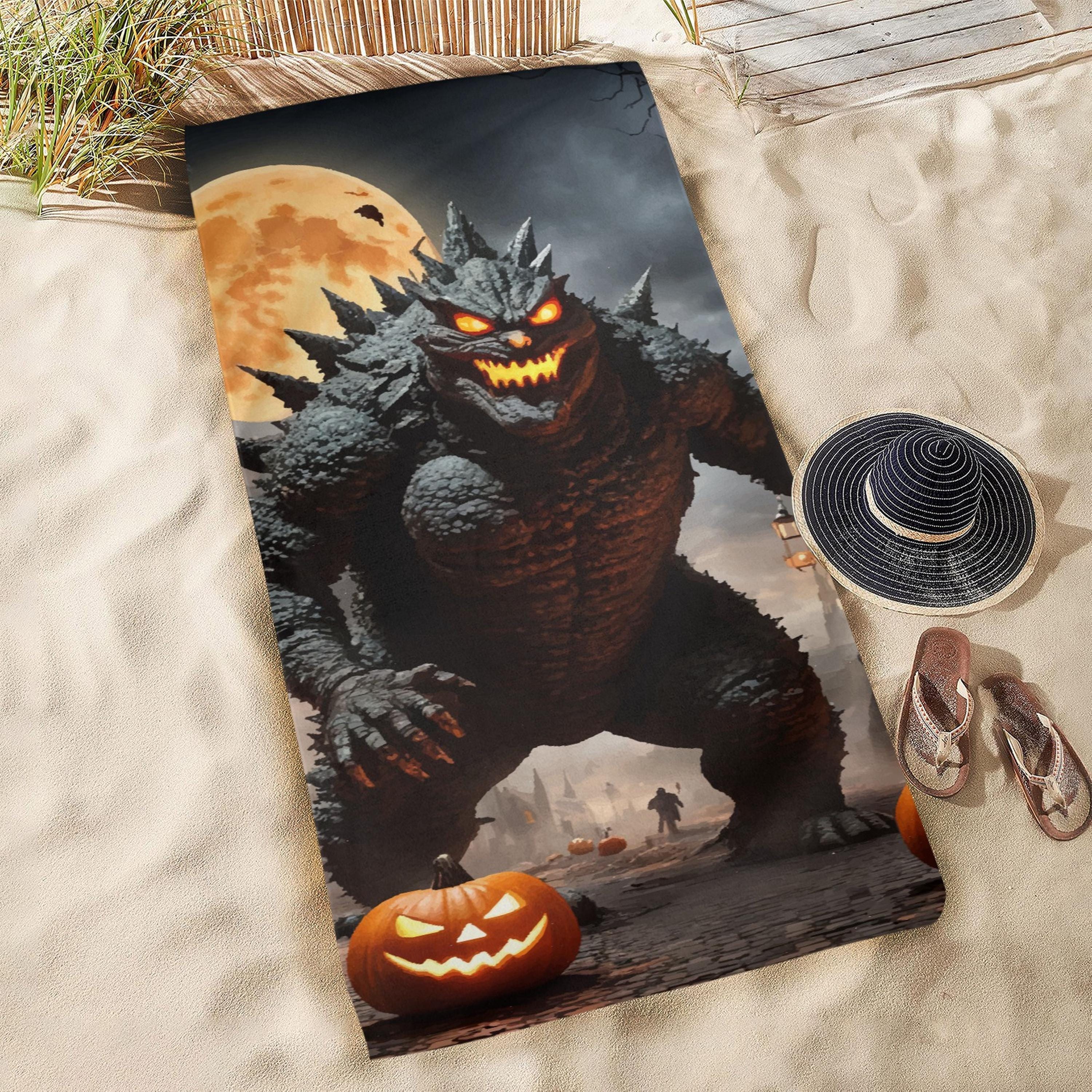 Beach Towels Godzilla Gojira Kaiju Monster Beach Godzilla Gojira Japan ...